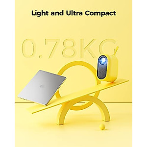 Pokitter Mini Projector Video Portable Projector with 5W Speaker ,1080P Supported ,Home Theater Movie Projector Compatible with HDMI,VGA,USB,AV,Laptop,Smartphone,Xbox