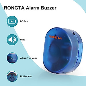 RONGTA Printer Alarm Buzzer, DC 24V External Ticket Beep Speaker 98dB,with Cash Drawer Interface for RONGTA Thermal Pos Receipt Printers(RA01)