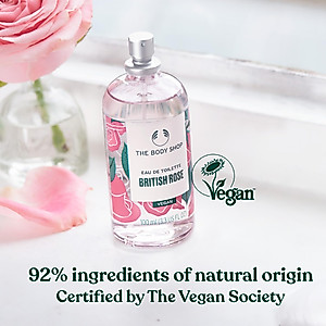 The Body Shop British Rose Eau De Toilette – Fresh Dewy Fragrance – Vegan – 3.3 oz