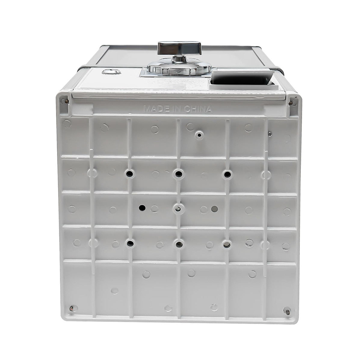 Gdrasuya10 Vending Machine, Gumball Dispenser Machine Huge Load Capacity Gumball Bank High Security Toy Vending Machine for 1.77-1.97in Gumballs/Toys, 25 Cents Coin (White)