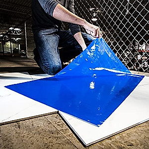 YAHEA Cleanroom Sticky Mats 2 Pack, Blue 24''×36'' Construction Tacky/Adhesive Floor Mats for Laboratory Hospital Construction Pet, 40 Microns(30 Sheets Each)