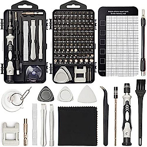 STREBITO Precision Screwdriver Set 124-Piece Electronics Tool Kit with 101 Bits Magnetic Screwdriver Set for Computer, Laptop, Cell Phone, PC, MacBook, iPhone, Nintendo Switch, PS4, PS5, Xbox Repair