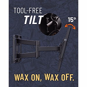 ECHOGEAR TV Wall Mount for Large TVs Up to 90" - Full Motion with Smooth Swivel, Tilt, & Extension - Universal Design Works with Samsung, Vizio, LG & More - Includes Hardware & Wall Drilling Template