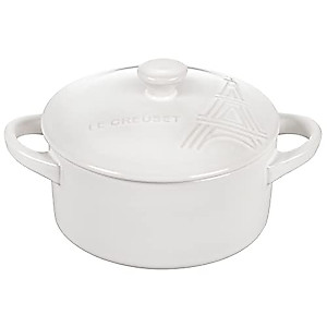 Eiffel Tower Stoneware Mini Cocotte - White