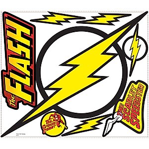 RoomMates RMK2399GM DC Classic Flash Logo Peel and Stick Giant Wall Decals