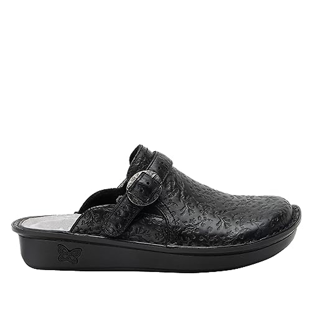 Alegria Women's Bryn Dearest Open Back Leather Slide with Ankle Strap 9.5-10 M US