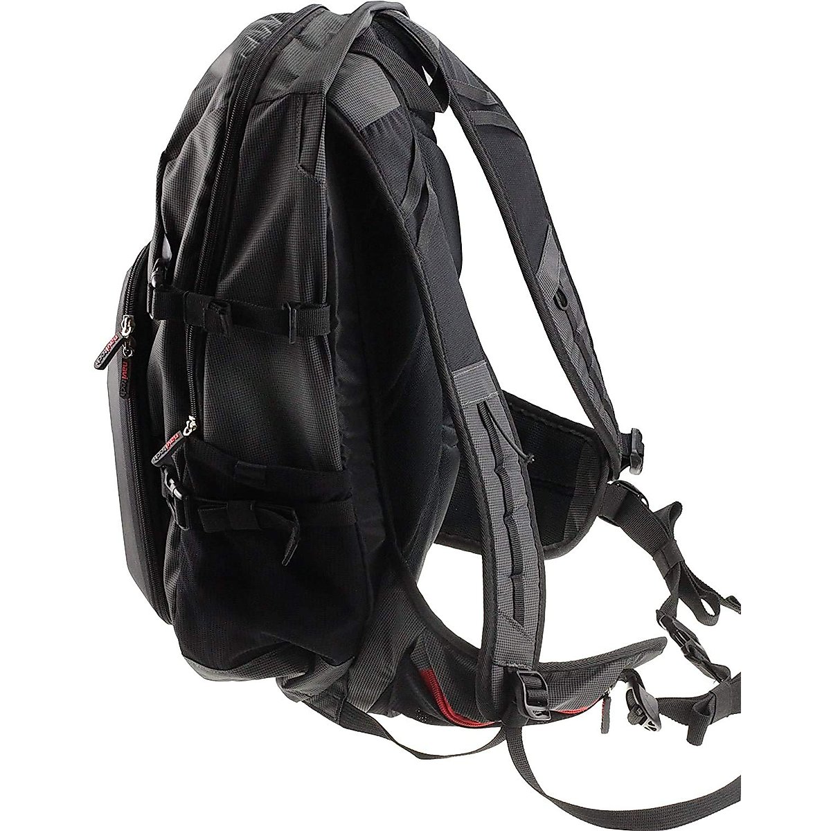 Navitech Action Camera Backpack & Red Storage Case with Integrated Chest Strap - Compatible with DragonTouch Vision 3 Pro Action Camera