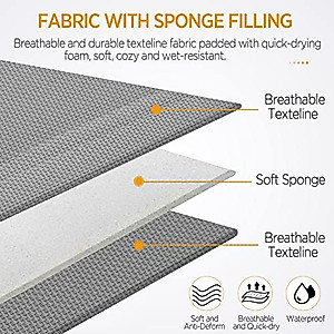 Topeakmart Outdoor Lounger, Patio Chaise Lounge Set with Wheels, All Weather 5-Position Adjustable Reclining Chair for Pool Yard Deck Beach Dark Gray