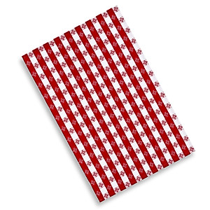 Cackleberry Home Red and White Tavern Check Woven Cotton Jacquard Kitchen Towels 18 x 28 Inches, Set of 3