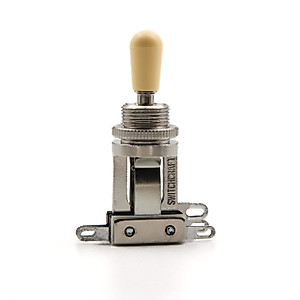 Switchcraft 3 Way Toggle Switch w/Genuine Tip, Short Toggle for Les Paul Electric Guitar (Cream Tip)