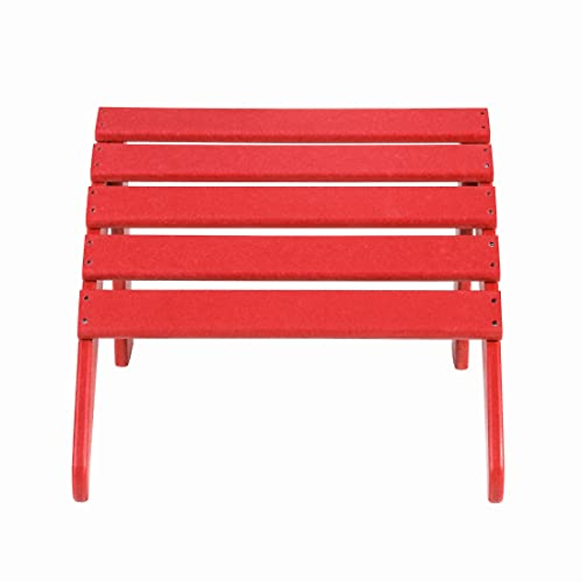 WO Home Furniture Adirondack Ottoman Outdoor Patio Footrest 13.5" Inch Folding Footstool for Outdoor Adirondack Chair (Red)
