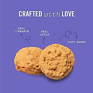 Three Dog Bakery Soft Baked Classic Cookies with Oats and Apple, Premium Treats for Dogs, 13 Ounce Box (114334)