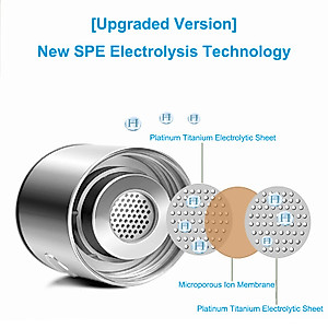 [Upgrade Version] Xglysmyc Portable Rechargeable Hydrogen Water Generator Bottle with New SPE and PEM Technology,Glass Hydrogen Water Machine Ionizer Health Cup for Home Office Travel Use