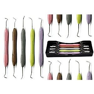 AAProTools Silicone Handle Dental Composite Filling Instruments Kit 5pcs Tools DN-2285
