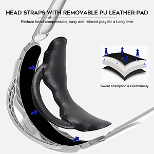 DESTEK All in One Accessories Bundle Compatible with Meta/Oculus Quest 2, Carrying Case Set Includes Head Strap, Controller Grips Cover, Silicone Face Cover, Lens Cover, VR Accessories Travel Kit