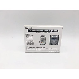 CR80 Cleaning Cards, Dual Side Card Reader Cleaner, POS Swipe Terminal Cleaning Cards CK-CR80 (25pcs)