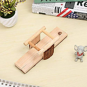 balacoo Climbing Toys Hamster Seesaw Toy Wooden Small Animals Seesaw Platform Playing Toys Hamster Climbing Exercise Cage Toys for Rabbit Guinea Pig Chinchilla Bunny Hamster Hamster Supplies
