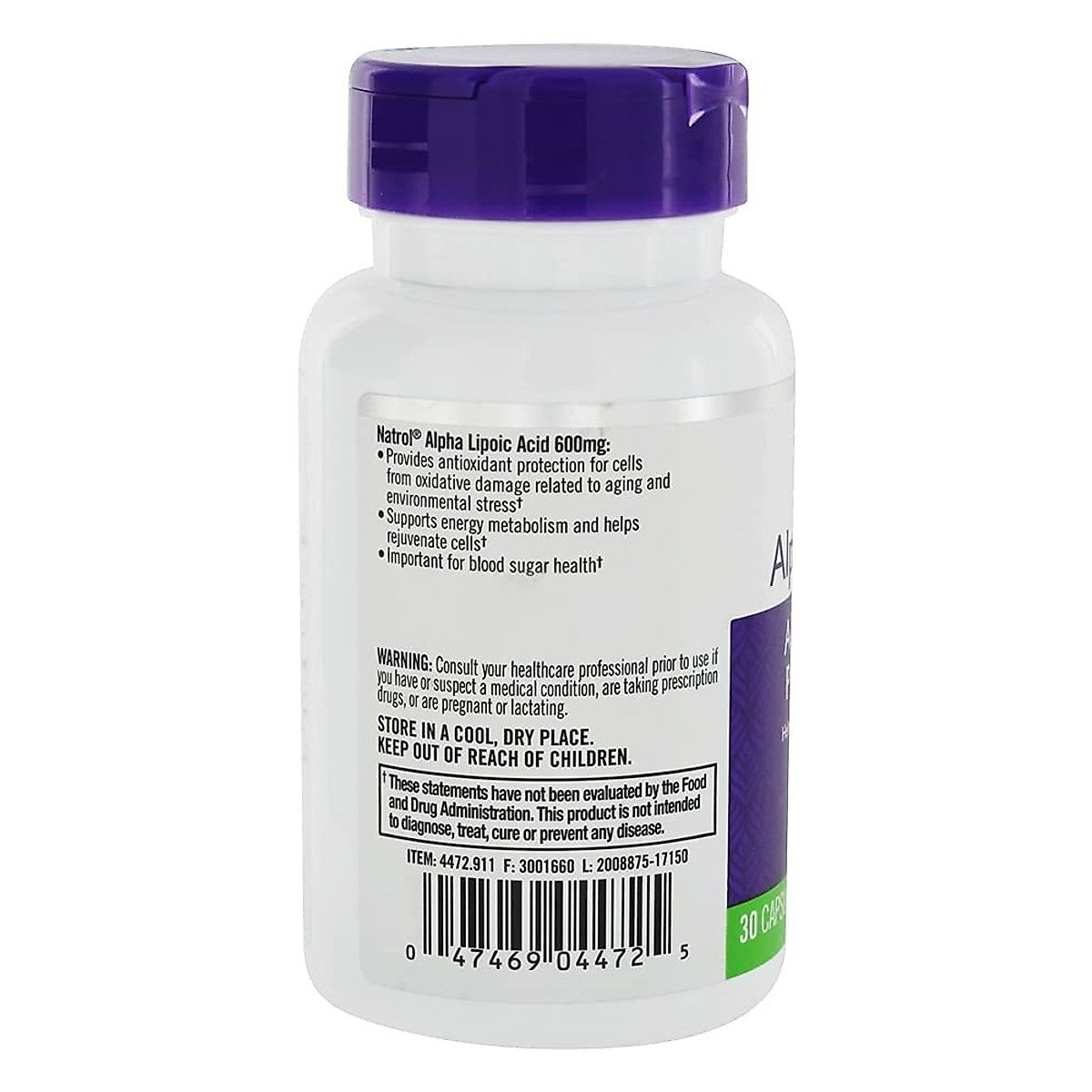 Natrol Alpha Lipoic Acid 600 Mg, 30 count