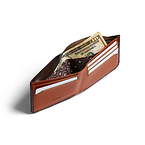Bellroy Hide & Seek Wallet (Slim Leather Bifold Design, RFID Protected, Holds 5-12 Cards, Coin Pouch, Flat Note Section, Hidden Pocket) - Java