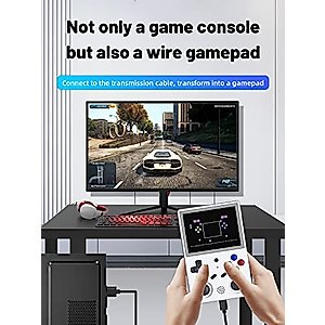 RG353V Retro Handheld Game Console - Dual OS Android 11 and Linux - 64Gb TF Card Pre-Installed with 4452 Games - Handheld Emulator 3.5 IPS Screen 3200 Mah Battery. Plug & Play Video Games