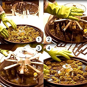 iPower 16-Inch Bud Leaf Bowl Trimmer Twisted Sharp Stainless Steel Blades for Hydroponics with Upgraded Gears, Orange Pruner, 6.5” Gardening Hand Scissors