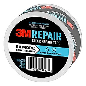 3M Clear Repair Tape, Clear Tape Allows Discreet Repairs, Indoor and Outdoor 3M Tape, 1.88 Inches x 20 Yards, 1 Roll