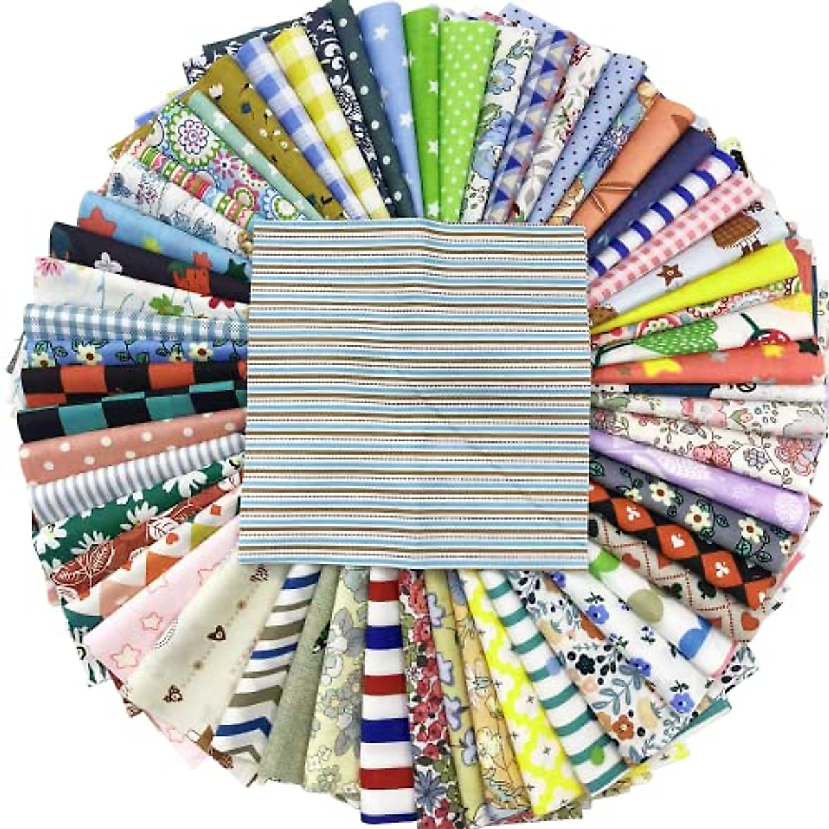 120pcs Fat Quarters Fabric Bundles,Scrap Quilts Sewing Fabric Squares,Araniozb Cotton Fabric for Sewing,Quilting Fabric Supplies,Pre-Cut Quilt Squares 6" x 6"(15cm x 15cm,60 Patterns)