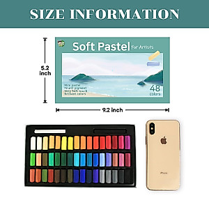 HA SHI Soft Chalk Pastels, 48 colors with additional 2pcs, Non Toxic Art Supplies, Drawing Media for Artist Stick Pastel for Professional, Kids, Beauty Nail Art, Pan Chalk Pastels