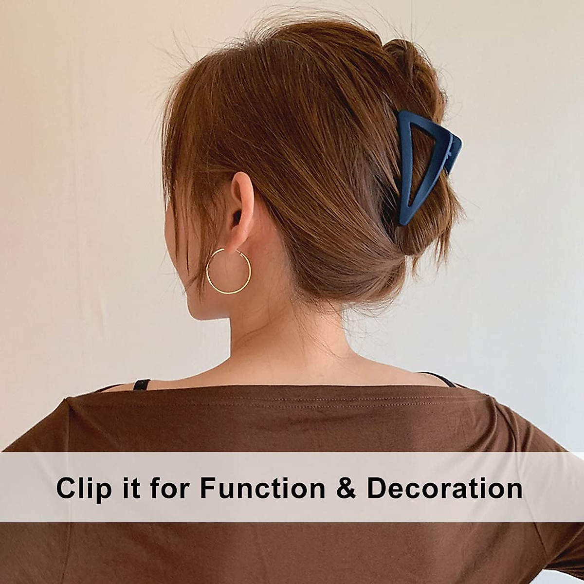 Medium Hair Clips for Women Girls - Strong Hold Matte Jaw Clips, Triangle Hair Clamps for Thin/Medium/Thick Hair With Gift Box (Pastel Color)