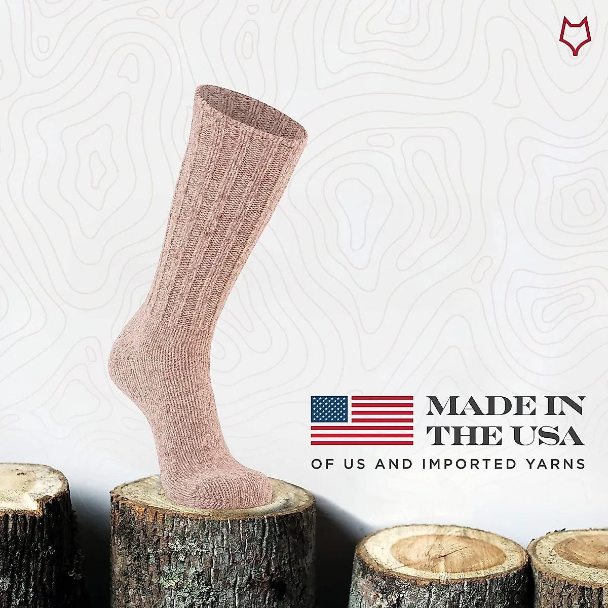 Fox River Norsk Crew Hiking Sock, Classic Ragg Wool, Memory-Knit Construction, Reinforced for Durability, Warm, Brown Tweed, X-Large