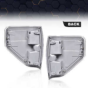 PIT66 Tail Lights Rear Lamps,Compatible with 2009-2014 Ford F150 (Basic Style, Black)