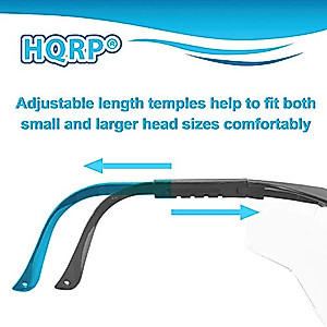 HQRP Clear Tint UV Protective Safety Goggles Glasses for Yard work, Gardening, Lawn mowing, Weed whacking, Hedge trimming, Wood working, Construction, etc.