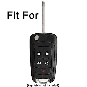 2Pcs Coolbestda Silicone Flip Key Fob Remote Cover Case Skin Keyless Jacket Holder Protector for Chevrolet Equinox Camaro Cruze Malibu Sonic Volt Park