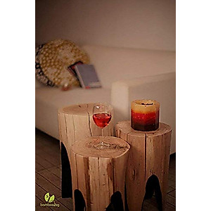 Tree Stump Table - Set Of Two, Log Stools, Reclaim Wood Coffee Tables, Rustic Furniture, Rough End Tables, Country House Decor