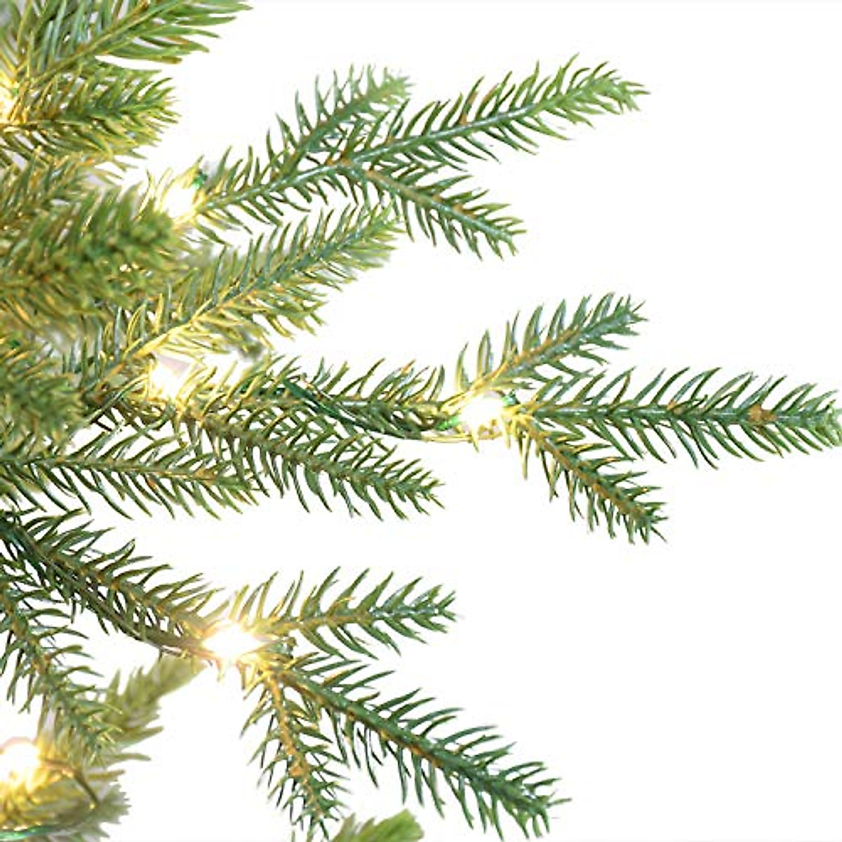 Puleo International 7.5 Foot ft Pre Alberta Spruce Artificial Christmas Tree with Sure-Lit Pole