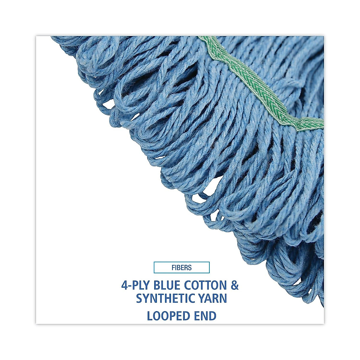 Boardwalk BWK502BLNB Super Loop Wet Cotton/Synthetic Mop Head - Medium, Blue