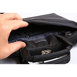 Navitech Black Sleek Premium Water Resistant Shock Absorbent Carry Bag Case Compatible with The ASUS Chromebook C204 11.6" / ASUS Chromebook C214 11.6" / ASUS Chromebook Flip C434 14"