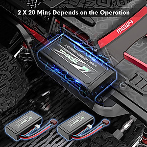 MEW4 1/16 Brushless RC Car, 4X4 Offroad Truck, Portable High Speed RC Car - 42 Km/h for Adults, Electric All-Terrain Stadium Truck