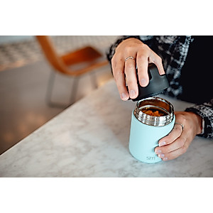 Simple Modern Food Jar Thermos for Hot Food | Reusable Stainless Steel Vacuum Insulated Leak Proof Lunch Storage for Smoothie Bowl, Soup, Oatmeal | Provision Collection | 12oz | Winter White