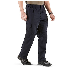 5.11 Tactical Men's Taclite Pro Lightweight Performance Pants, Cargo Pockets, Action Waistband, Dark Navy, 36W x 32L, Style 74273