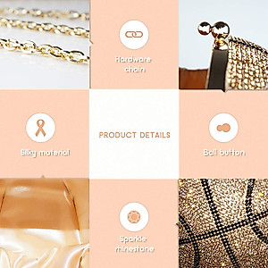 Gripit Women's Bling Basketball Purse with Diamond Accents Round Ball Crystal Bag Purse Wristlet Handbags Gold Clutch,Large