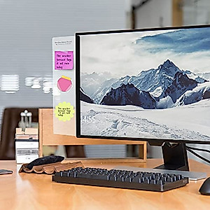 Monitor Memo Board - Multifunction Computer Monitor Memo Board Transparent Monitor Side Panel Creative Desktop Memo Board Easy to Use Suitable for Home Office Desktop 2pcs (Left and Right)