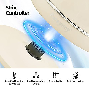 Pateyney Electric Kettle,Tea kettle,1.7 Litre retro style kettle,Kitchen Countertop Coffee Tea Hot Water Kettle,Double Wall 304 Stainless Steel BPA Free Hot Water Boiler,Auto Shut-Off and Boil-Dry Protection (Cream)