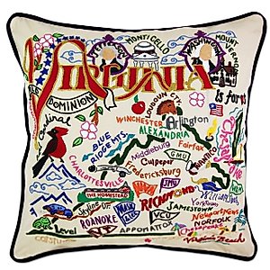 Catstudio Virginia Embroidered Decorative Throw Pillow