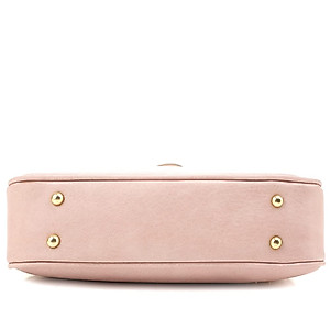 Vegan Leather 2 Way Medium Classic Retro Shoulder Bag Crossbody Purse Wallet Set (Khaki)