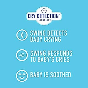 Graco Sense2Soothe 2-in-1 Baby Swing and Portable Rocker with Cry Detection Technology - Sailor
