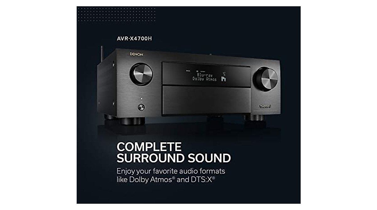 Denon AVR-X4700H 8K Ultra HD AV Receiver | 3D Audio & Gaming Power