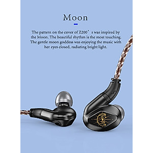 H HIFIHEAR Blon Z200 Earbuds in Ear Headphones Monitor Zinc Alloy 10mm Carbon Diaphragm Comfortable Earphones Noise Reduction for Cell Phone Laptop（Purple Without mic）