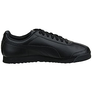 PUMA Mens Roma Sneaker, Basic black-black, 9.5