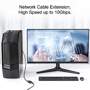 URELEGAN RJ45 Coupler 2-Pack, Ethernet Coupler, RJ45 in Line Female to Female Connector for Cat7/Cat6/Cat5e/Cat5 Ethernet Cable Extender (Protable Size: 34mm*21mm*20mm)